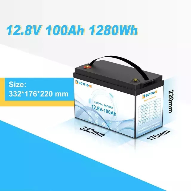 Deep Cycle Battery Lifepo4 Technology Built-in Upgraded Bms 12v 100ah ...