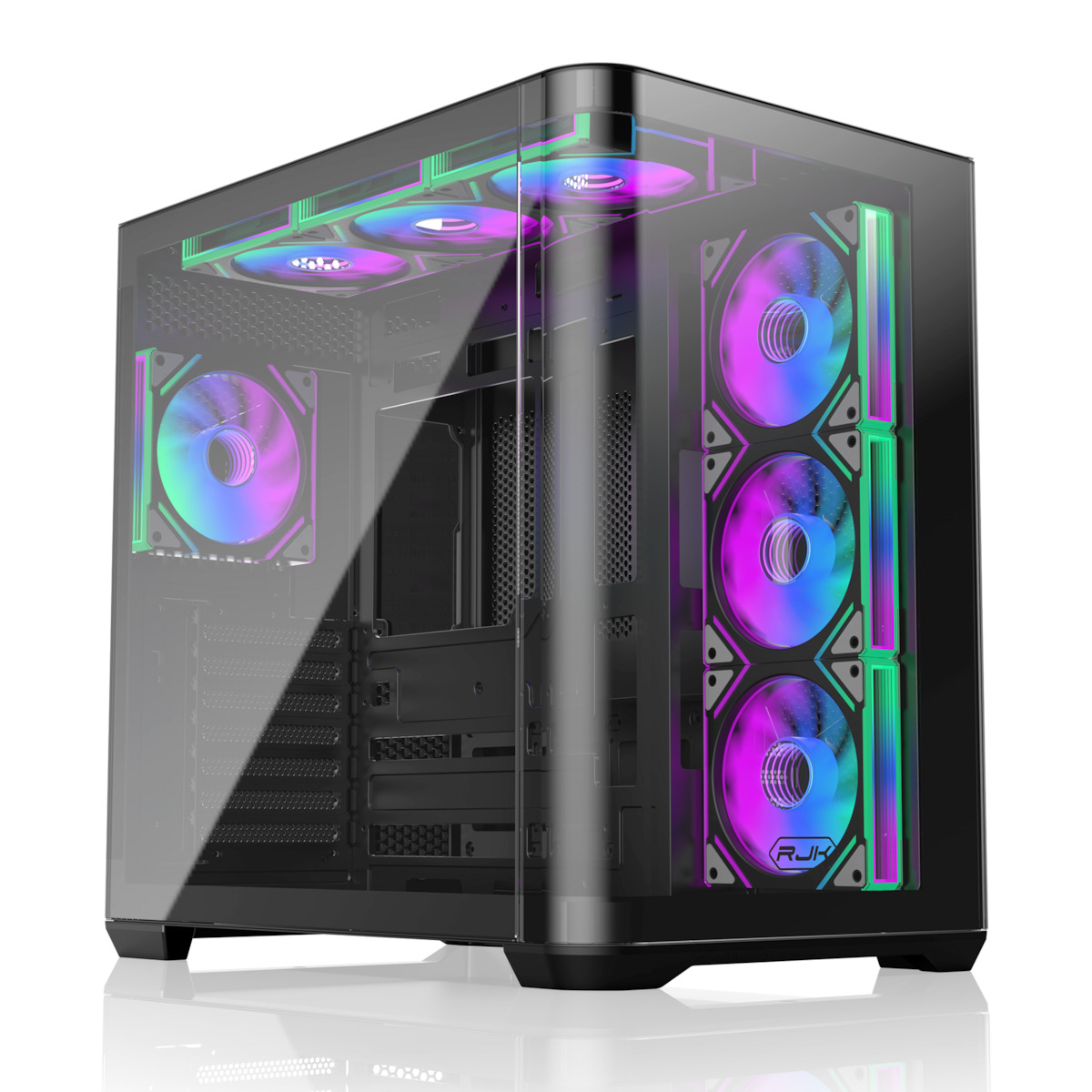 Raijintek ATREUS BT7 Gaming Midi Tower Κουτί Υπολογιστή με Πλαϊνό Παράθυρο και RGB Φωτισμό Μαύρο ...