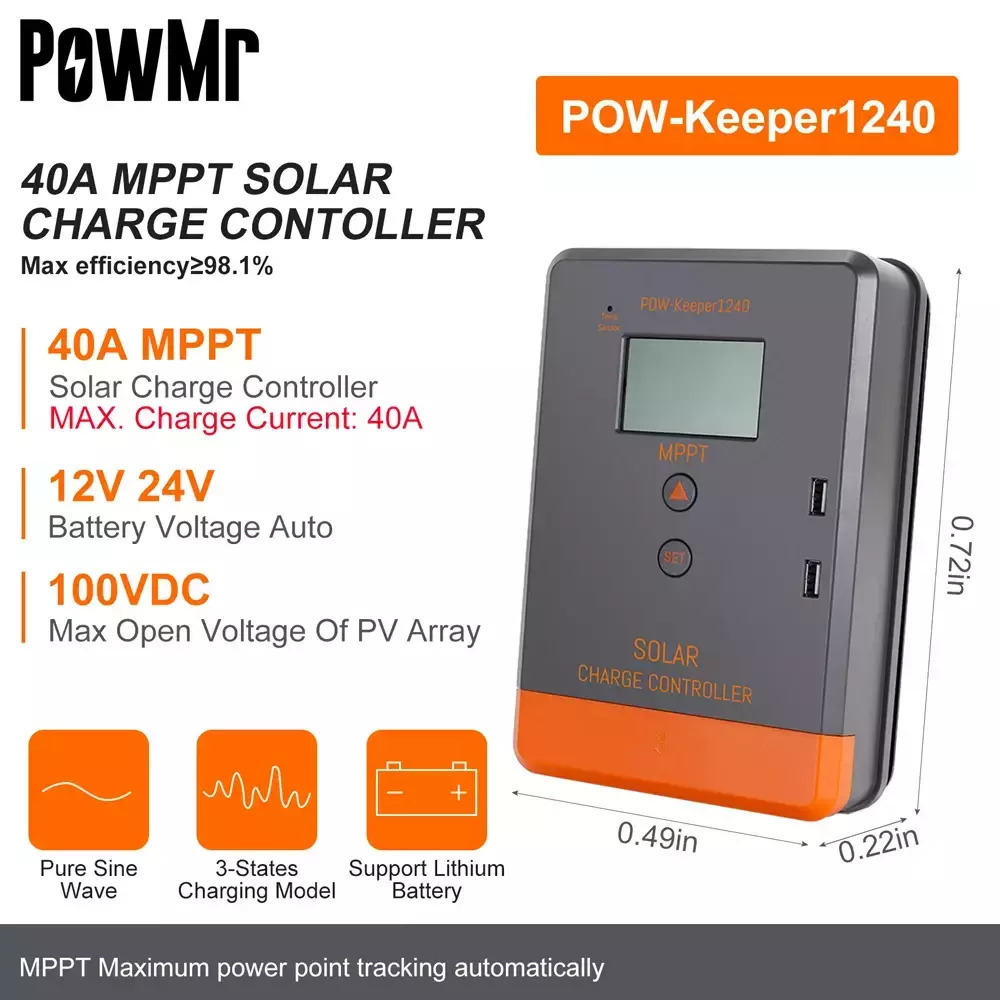 Mppt Solar Charge Controller 30a Maximum Current Automatic 12v/24v ...