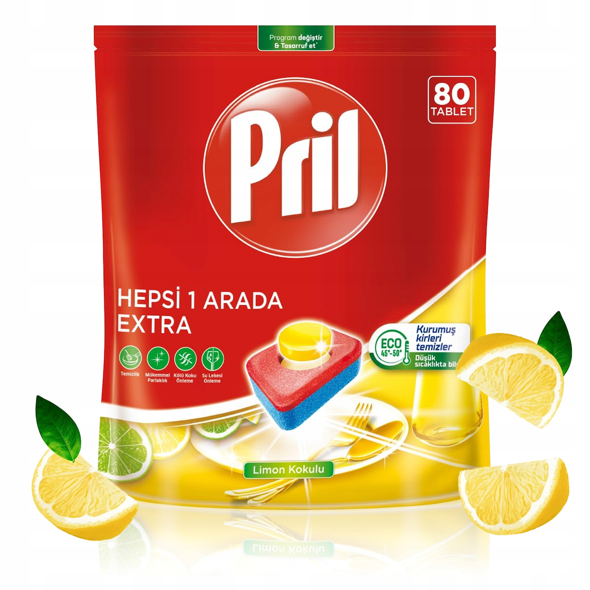Pril All In One Extra Lemon Dishwasher Tablets 80 Pieces | Skroutz.gr