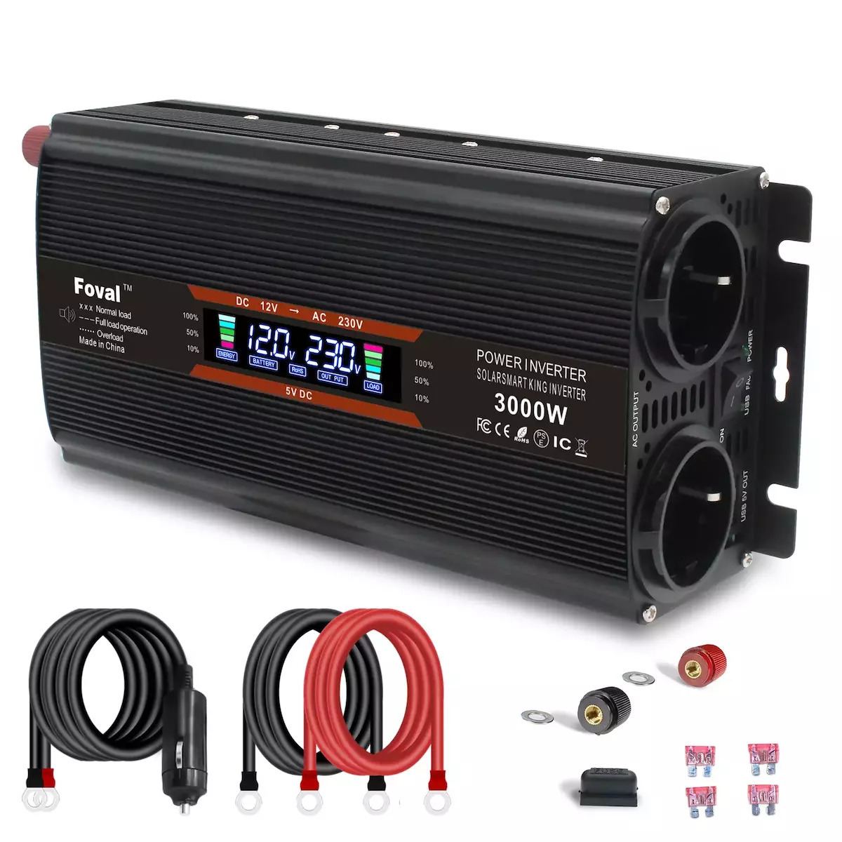 Power Inverter 6000w Peak Power Dual Voltage Compatibility 1500w-3000w ...