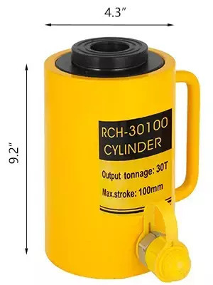 Hollow Plunger Hydraulic Cylinder Jack 30t Capacity 100mm Stroke 30t 4 ...