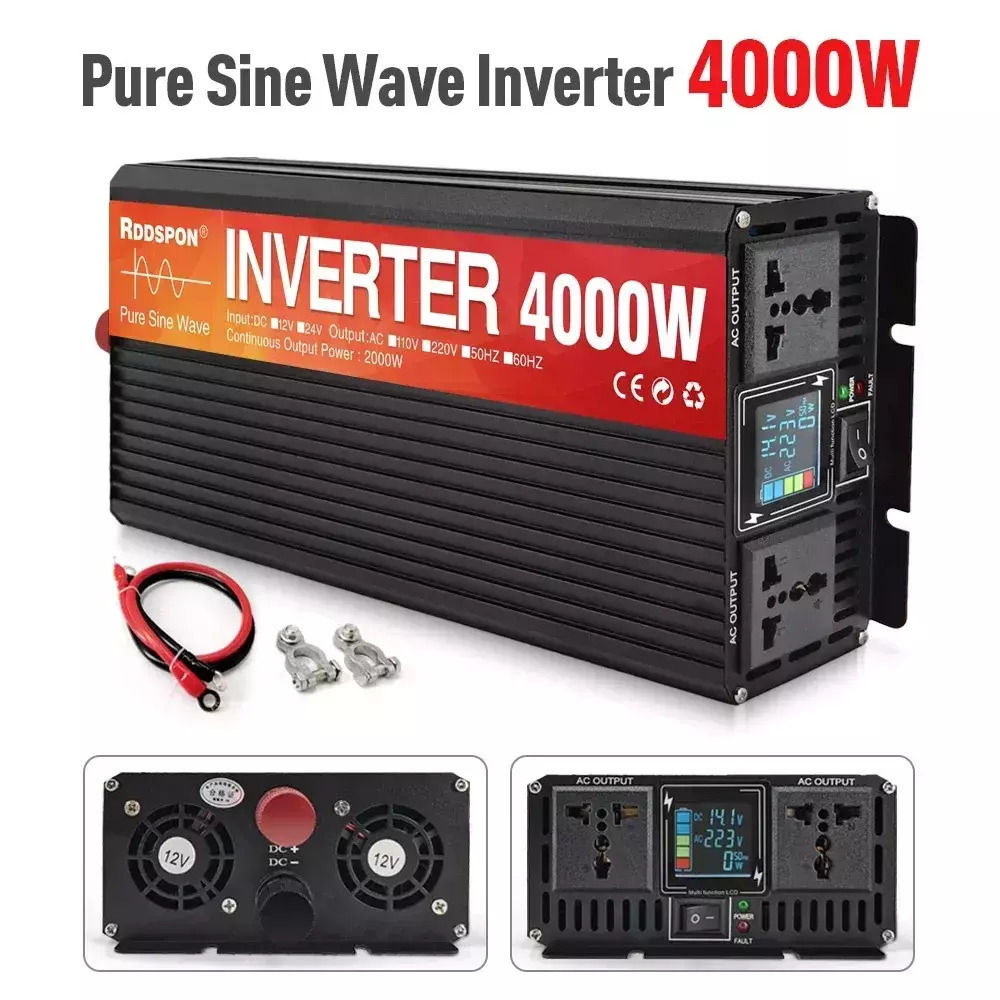 Pure Sine Wave Inverter 4000w Output Power 220v Ac Voltage 4000w 12v To ...