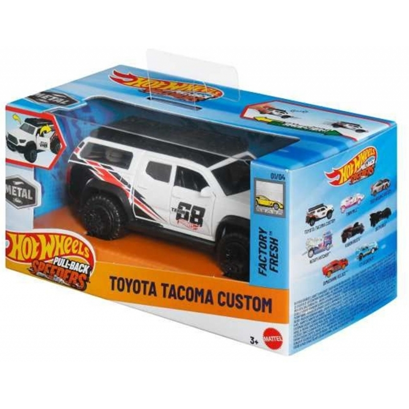Hot Wheels Αυτοκινητάκι 1:43 Pull Back Toyota Tacoma Custom JCL98 ...