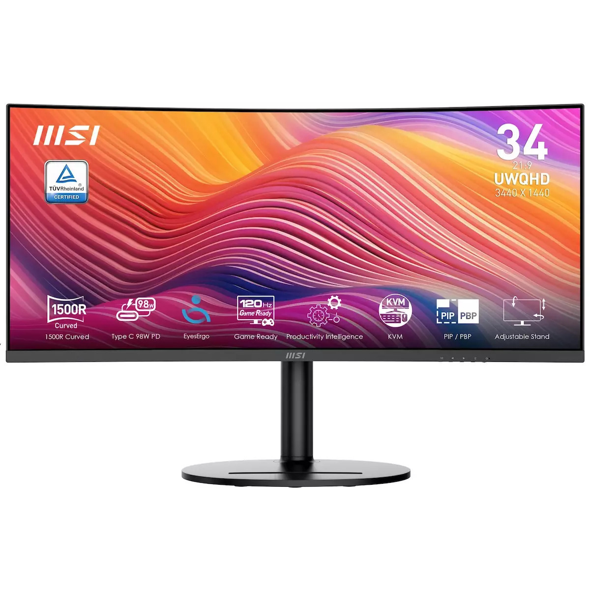 MSI Modern MD342CQP Ultrawide VA HDR Monitor 34" QHD 3440x1440 με Χρόνο ...