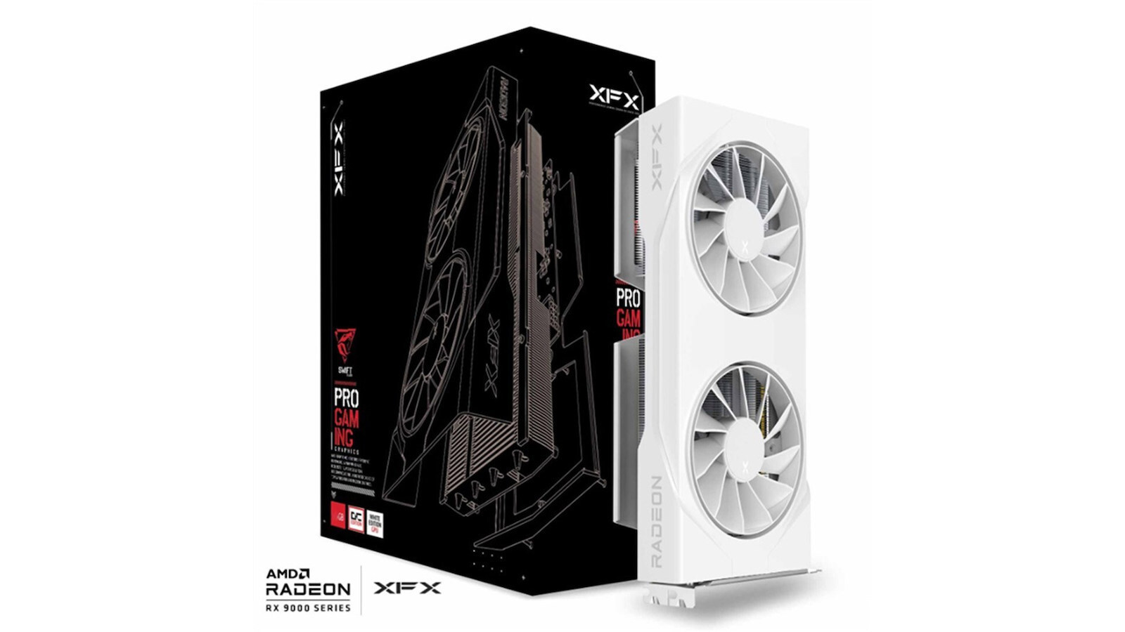 XFX Radeon RX 9060 XT 8GB GDDR6 Swift OC White Gaming Edition Κάρτα Γραφικών RX-96TSW8GWQ ...