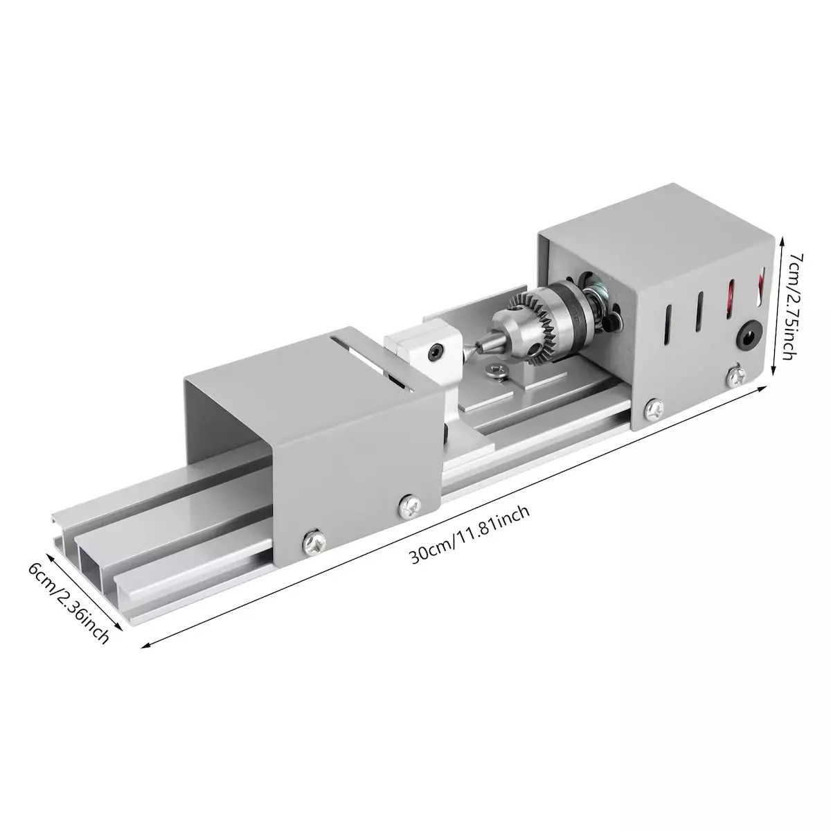 Mini Lathe Machine 7 Gears 4000-9000rpm Speed Silver | Skroutz.gr