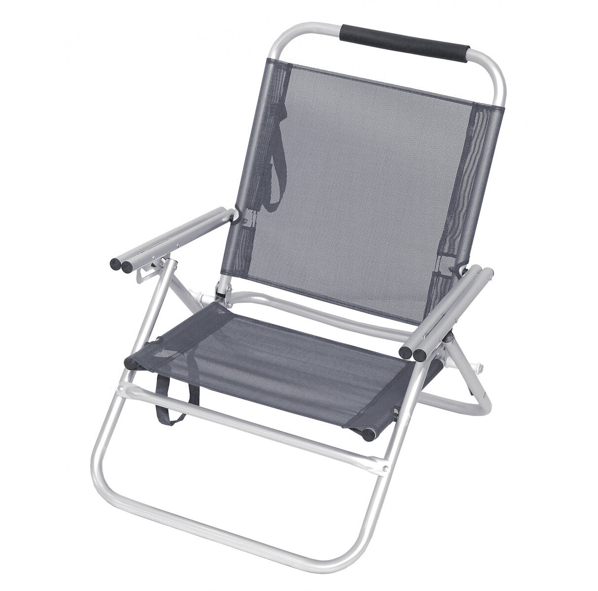 Campus Καρεκλάκι Παραλίας Αλουμινίου Γκρι 65.5x55εκ. 141-0874-10 ...
