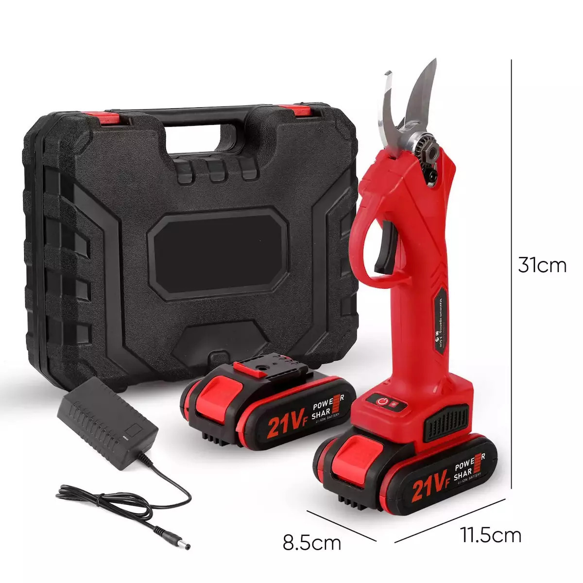 Cordless Electric Pruner Ψαλίδι Κλαδέματος Brushless 21V με 2 Μπαταρίες ...