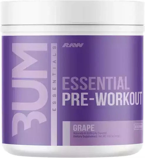 Raw Cbum Essential PRE Ειδικό Συμπλήρωμα Διατροφής 405gr Grape | Skroutz.gr