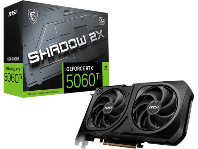 MSI GeForce RTX 5060 Ti 16GB GDDR7 SHADOW 2X OC PLUS Κάρτα Γραφικών 912-V535-003 | Skroutz Cyprus