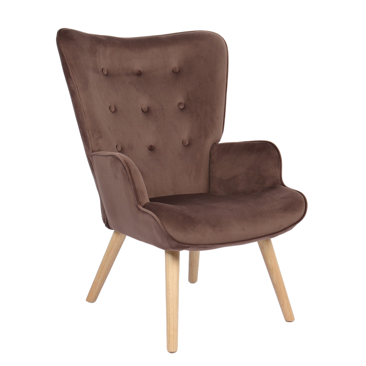 Marion Μπερζέρα Βελούδινη Καφέ 14770069 73x69x96cm | Skroutz.gr