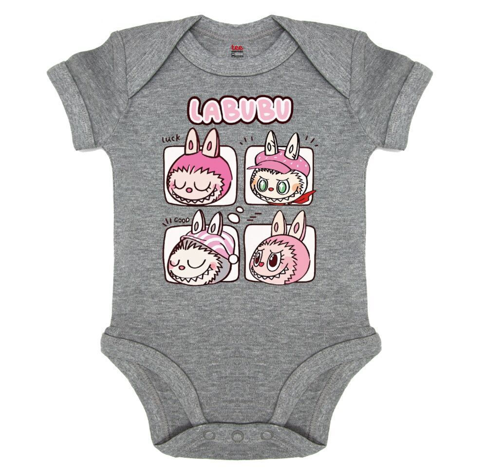 Koupakoupa Labubu Pink Mâneca scurta Gri KP_30940_baby-suit-grey ...