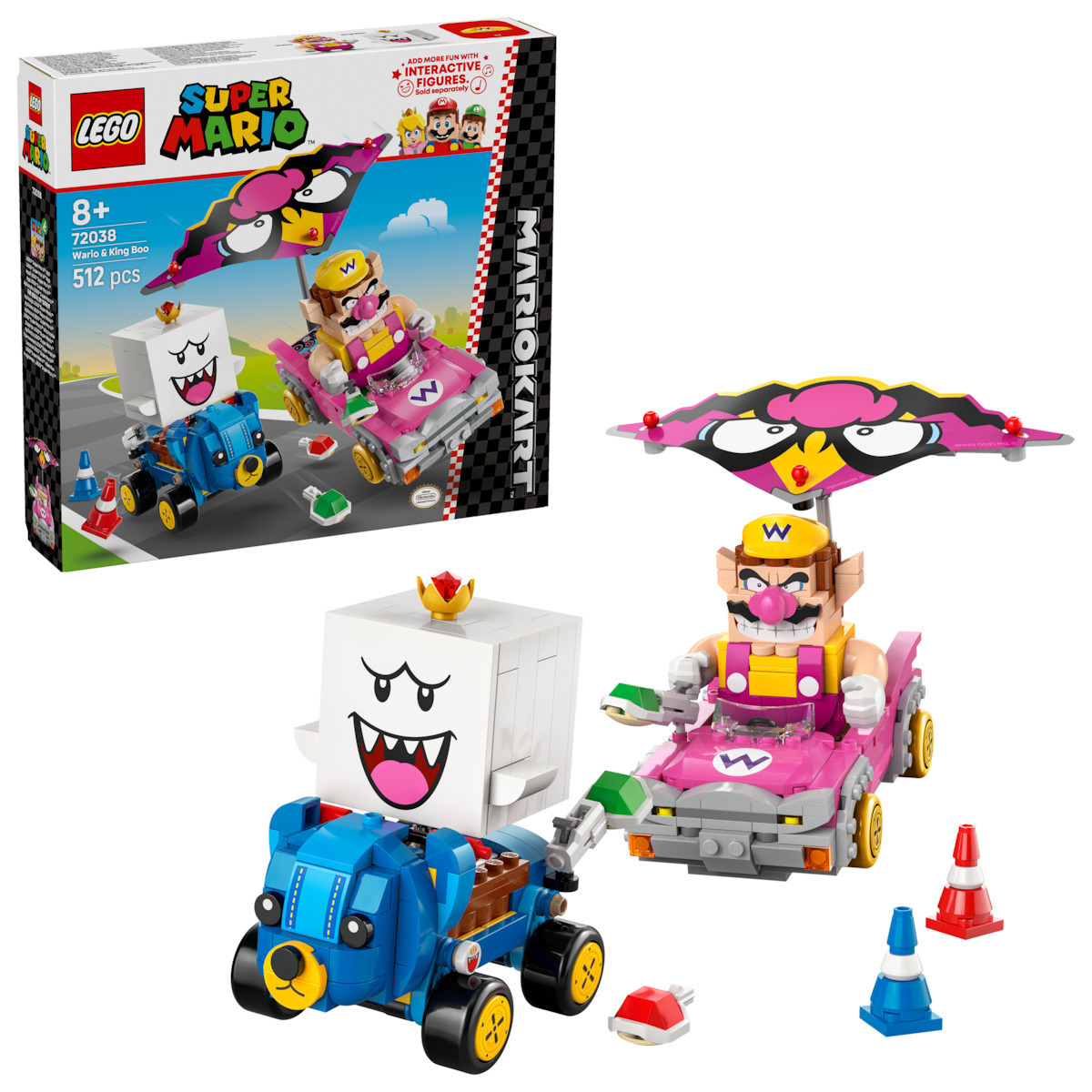 LEGO Super Mario Mario Kart – Wario & King Boo για 8+ ετών Ετών 512τμχ ...