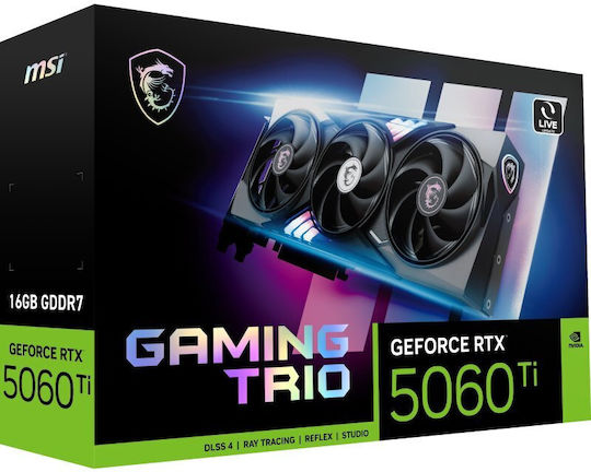 MSI GeForce RTX 5060 Ti 16GB GDDR7 Gaming Trio Κάρτα Γραφικών | Skroutz.gr