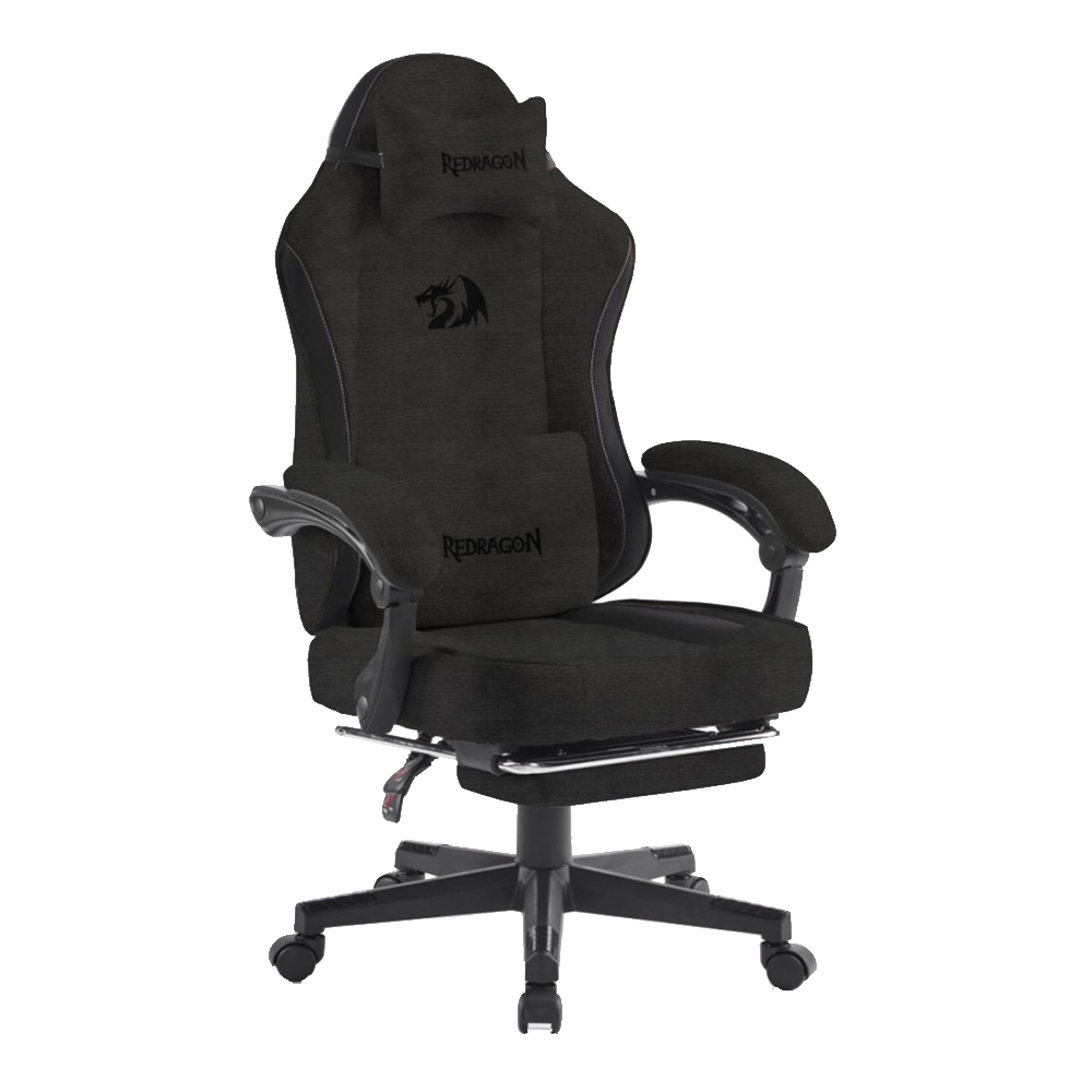 Redragon C223 Υφασμάτινη Καρέκλα Gaming με Υποπόδιο Μαύρη | Skroutz.gr