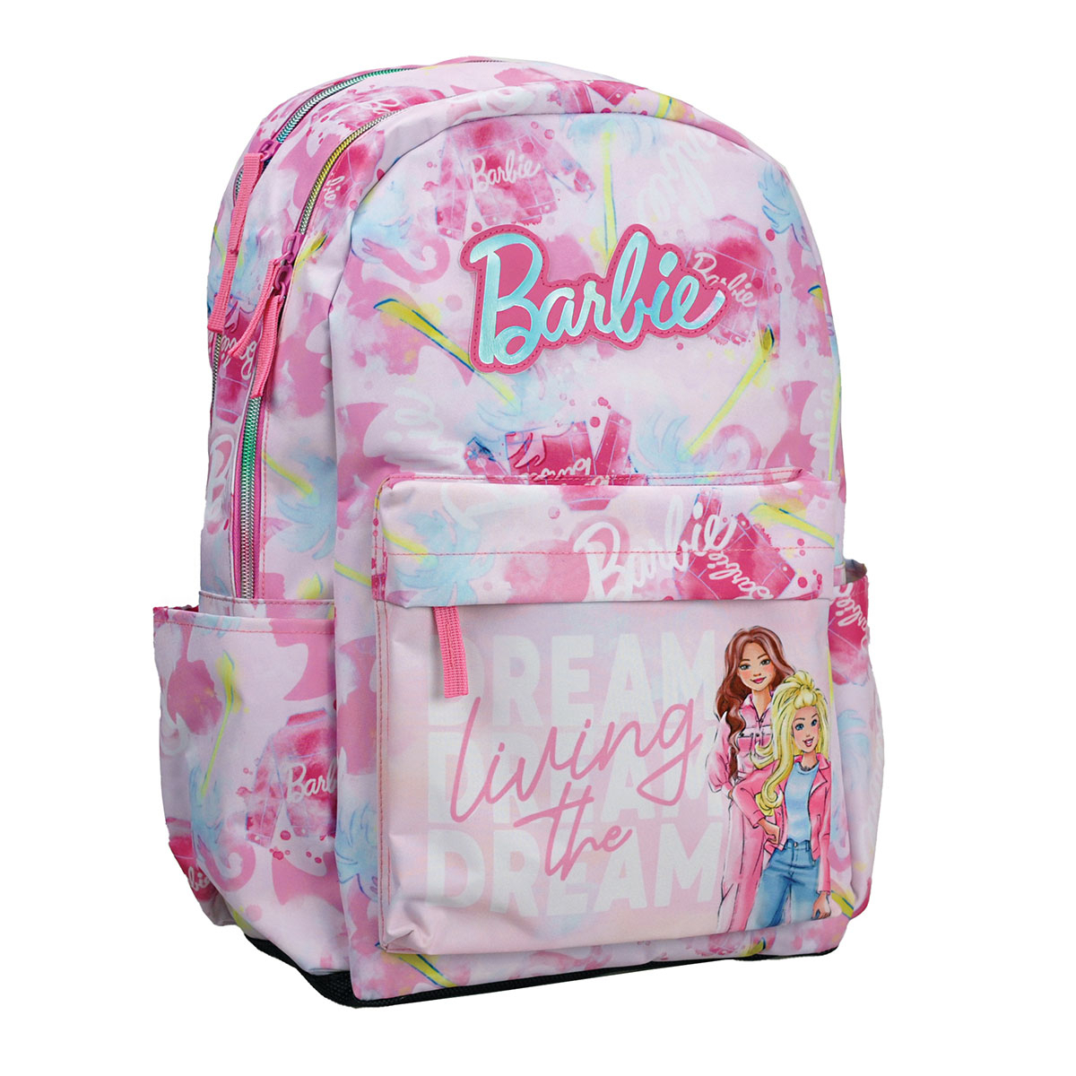 Gim Barbie Paints Σχολική Τσάντα Πλάτης Δημοτικού Ροζ με Θήκη για Παγούρι 25lt 349-89034 ...