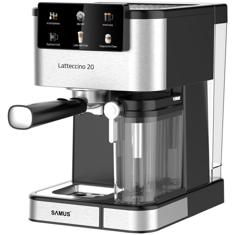 Samus Latteccino 20 Αυτόματη Μηχανή Espresso 1350W Πίεσης 20bar για ...