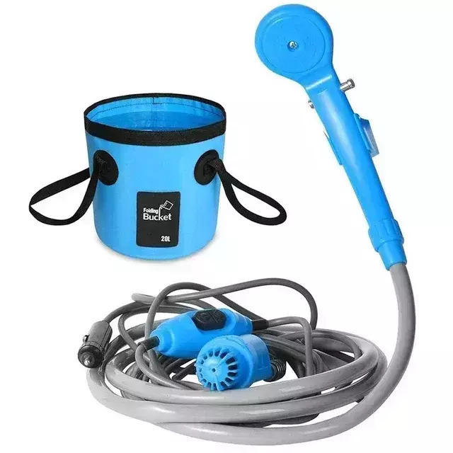 12v Camping Shower High-pressure Water Flow Portable Design Blue ...