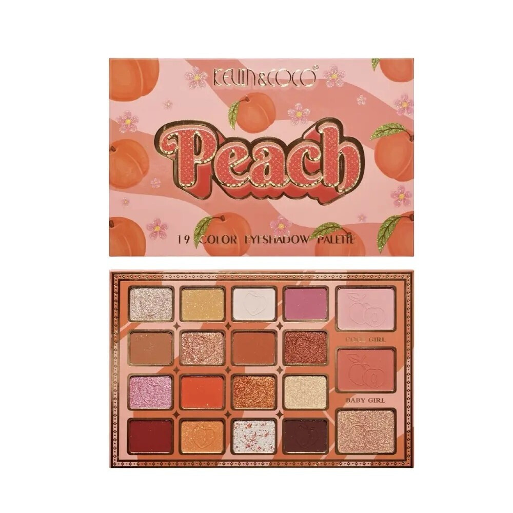 Makeup Palettes Kevin Coco Peach Eyeshadow 19 Colors 19x13x1.5 Cm ...