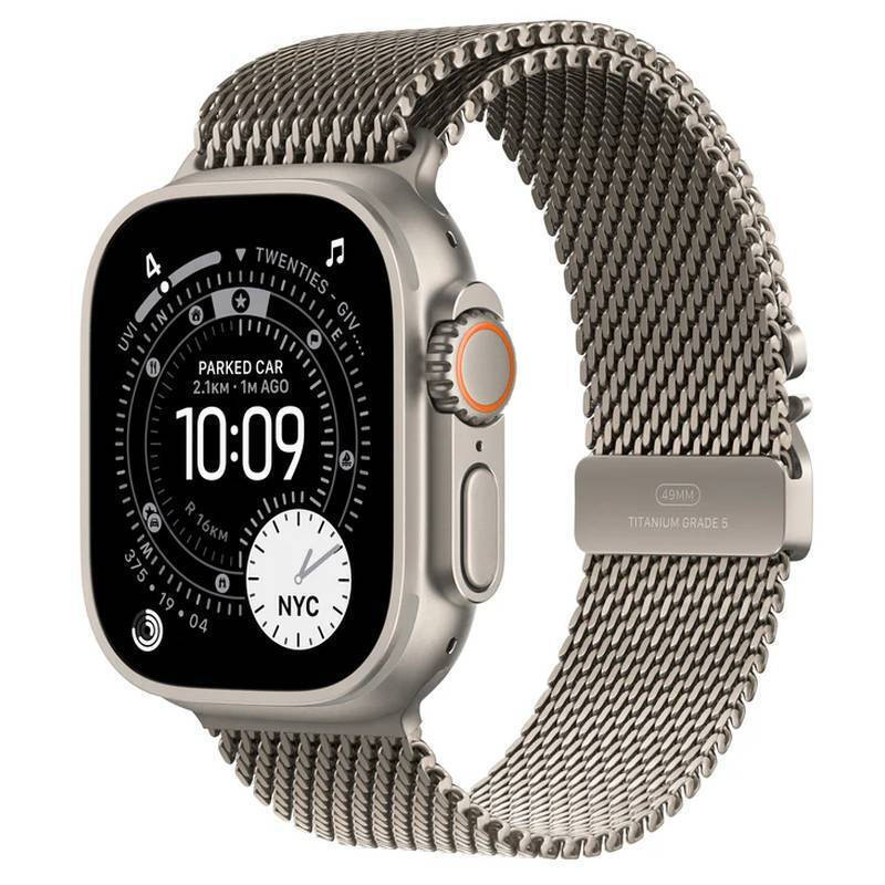 Apple Watch Ultra 3 Titanium 49mm Αδιάβροχο με eSIM και Παλμογράφο (Natural Titanium Case with ...