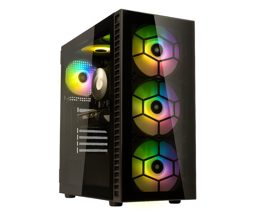 Vengeance Eclipse-V2 Gaming Desktop PC (Ryzen 7-5700X/32GB DDR4/1TB SSD/GeForce RTX 5050/No OS ...