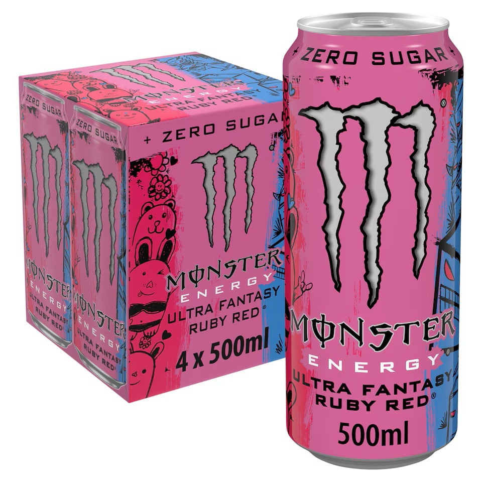 Monster Ultra Energy Drink Fantasy Ruby Red με Ανθρακικό 500ml ...