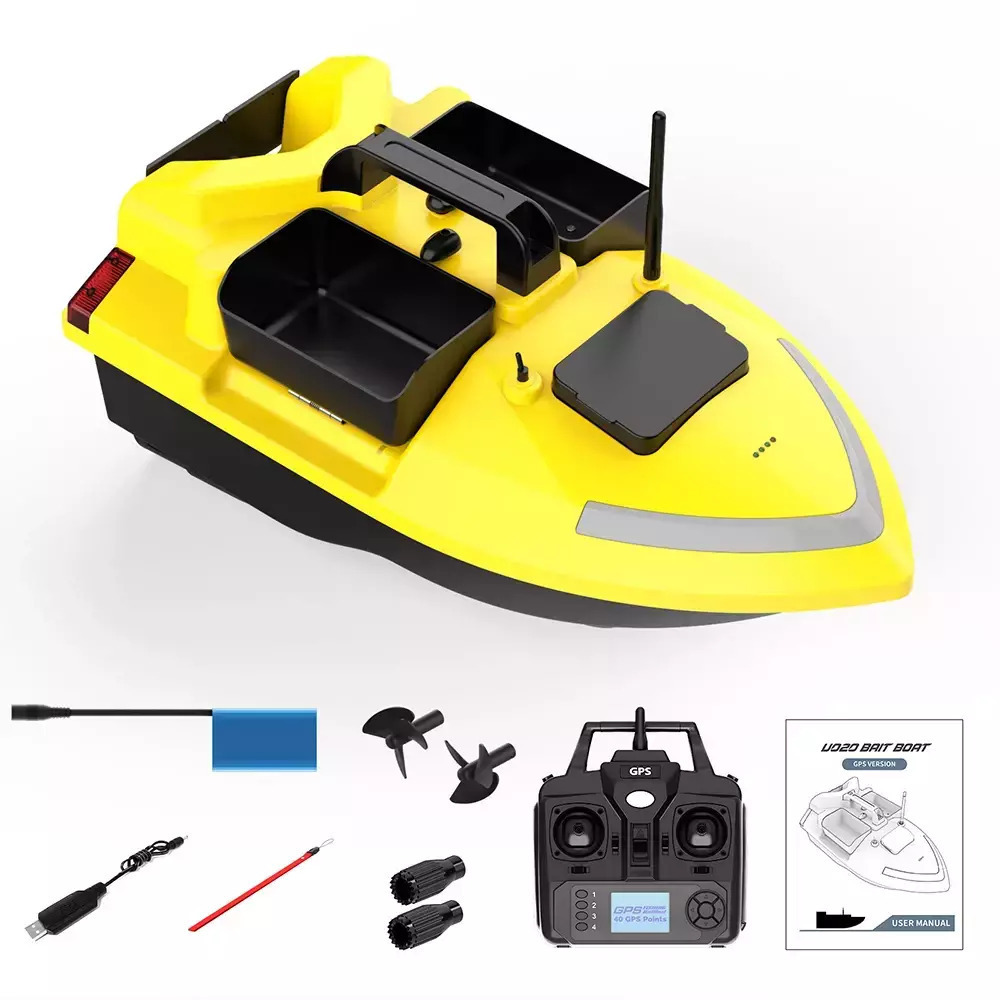 Bait Boat Gps Positioning Dual Motor System Yellow 12000mah | Skroutz.gr