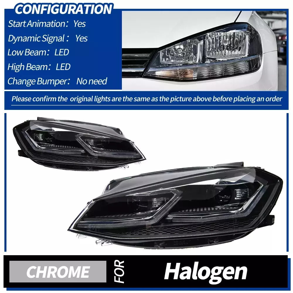 Headlight Assembly Led Daytime Running Lights Bi-xenon Lens Sliver 2pcs ...