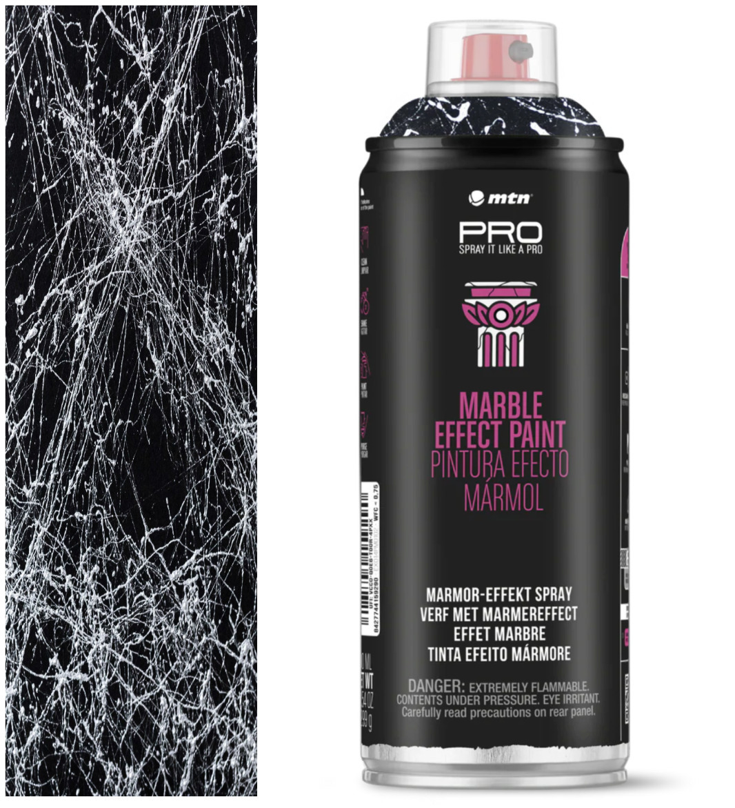 Marble Effect White Spray 400ml Decorative Varnish Marble Effect Mtn ...