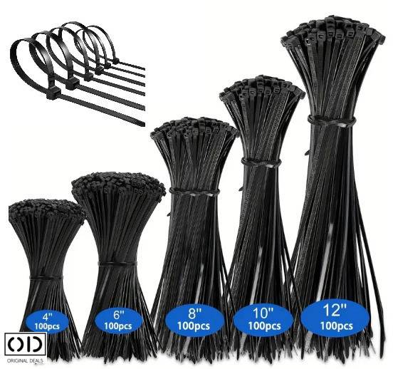 Cable Tie Straps Rat Tail Pvc Plastic Organizing Cables Binding Objects ...