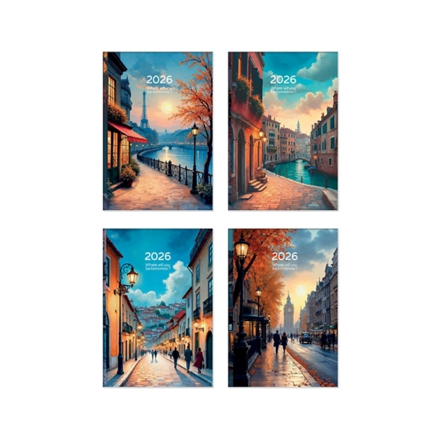 Agendă Săptămânală 2026 Writing Fields 11,4*16,4cm City Views | Skroutz Romania