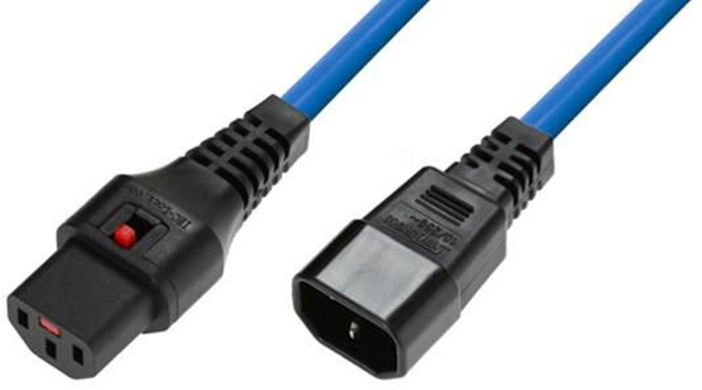 Microconnect IEC C13 - IEC C14 Cable 2m Μπλε MC-C13C14LOCK-2MB | Skroutz.gr
