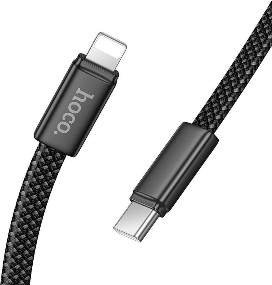 Hoco Flat USB 2.0 Cable USB-C male - USB-C 60W Μαύρο 1m | Skroutz Cyprus