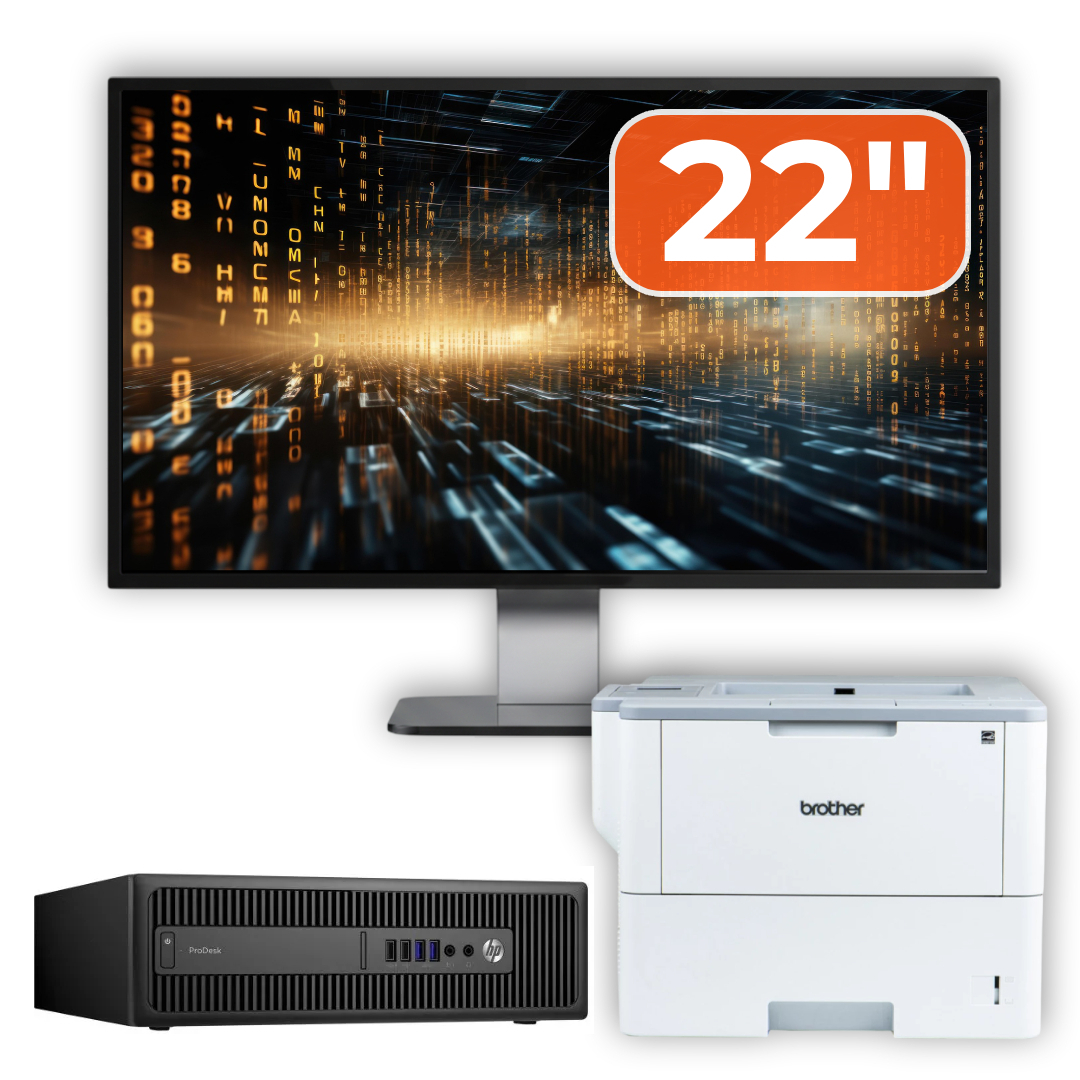 HP ProDesk 600 G2 SFF + Οθόνη 22" & εκτυπωτής Brother HL-L6300DW ...