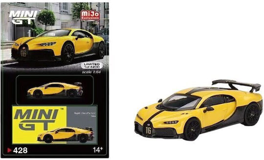 Machetă Mașină Bugatti Chiron Pur Sport Galben Scara 1:64 Mini GT ...