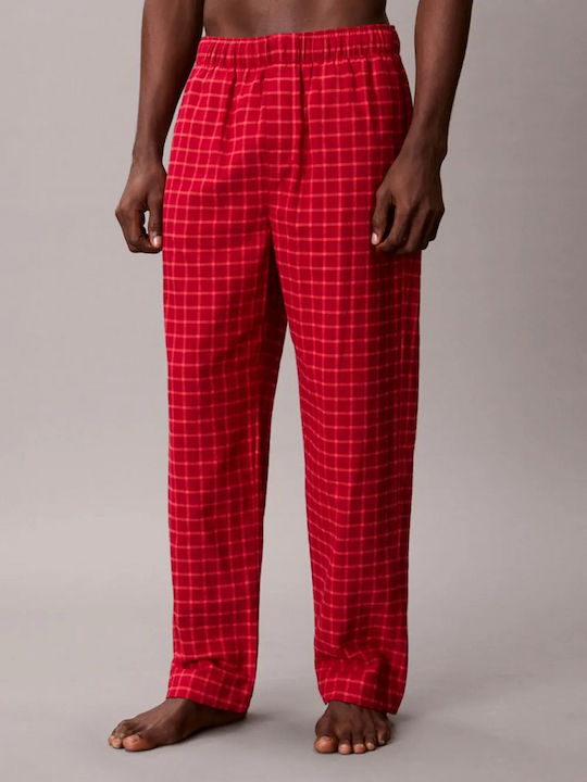 Calvin Klein Χειμερινό Καρό Ανδρικό Παντελόνι Πιτζάμας Juneberry/ver ...