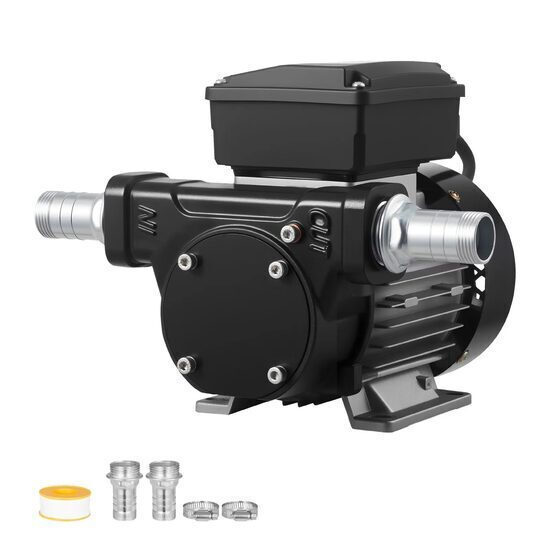 Electric Fuel Transfer Pump Cast Iron 370 W Power Supply 220 V Ac 60 L ...