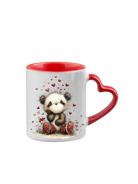 Κούπα Αγίου Βαλεντίνου Cute Animal Κόκκινη Λαβή Εσωτερικό | Skroutz.gr